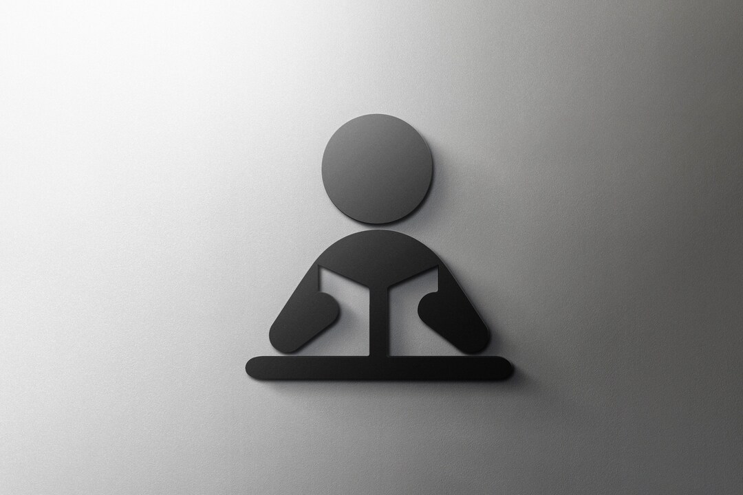 Study Icon Door Sign - 3mm Acrylic, Utilities, 3D, Washing, Modern ...