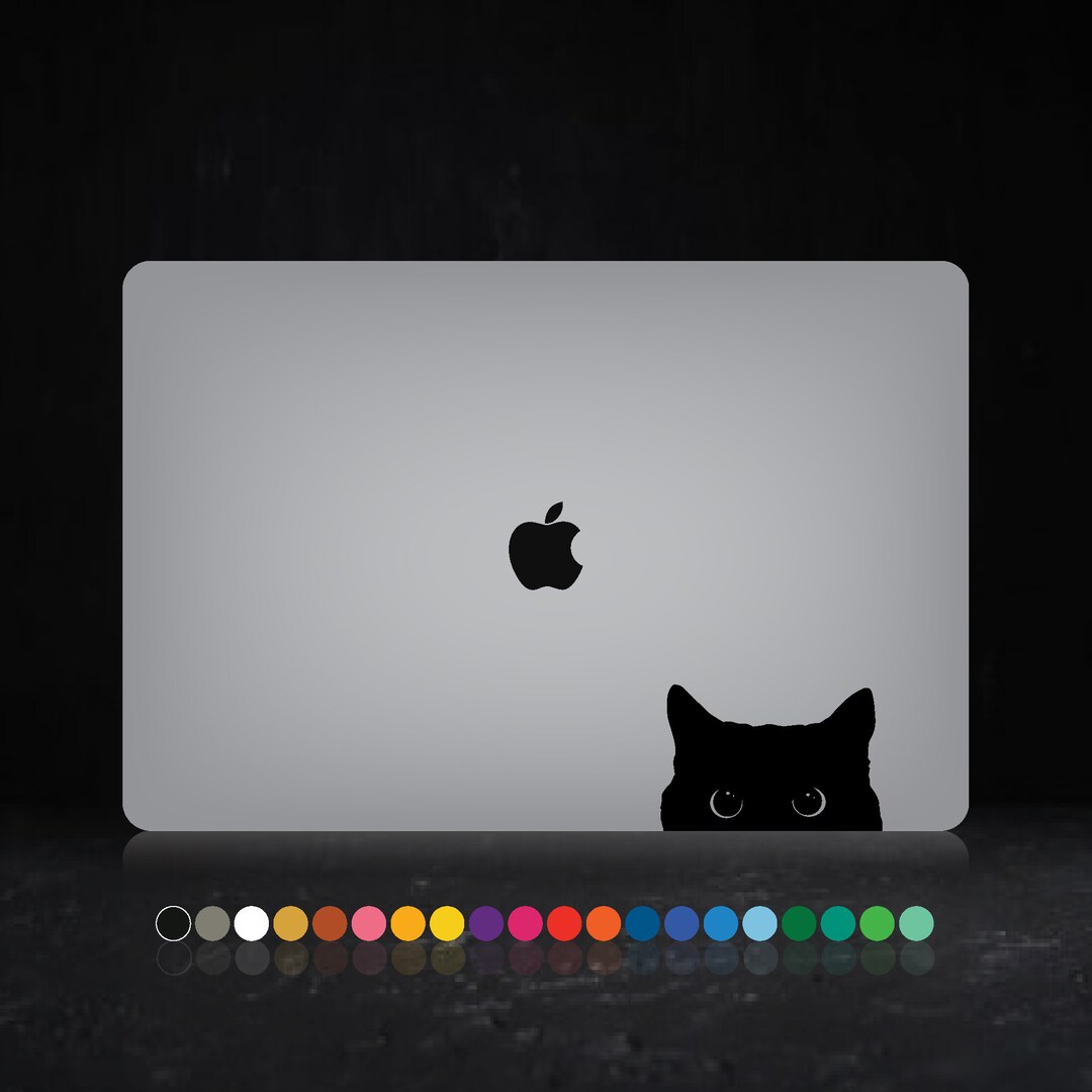 Cat Peeking - MacBook Laptop PC Decal Sticker Apple Back Sticker Car ...