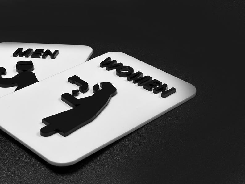 Masjid Wudu Sign - Men's and Women's Wudu | Muslim Bathroom | Acrylic ...