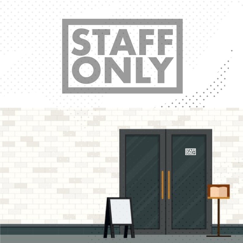 STAFF ONLY Car Sticker Vinyl Decal Waterproof Accessories - Etsy
