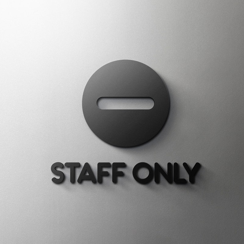 Staff Only Sign - Etsy