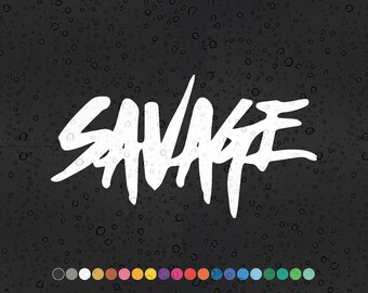 SAVAGE Curved Vinyl Decal Sticker for Rear Window - Etsy