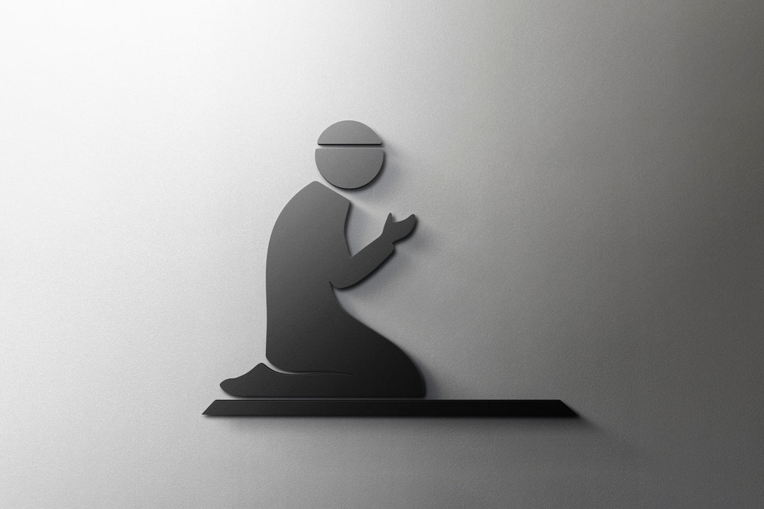 Prayer Room Icon Door Sign - 3mm Acrylic, Utilities, 3D, Pray, Modern ...