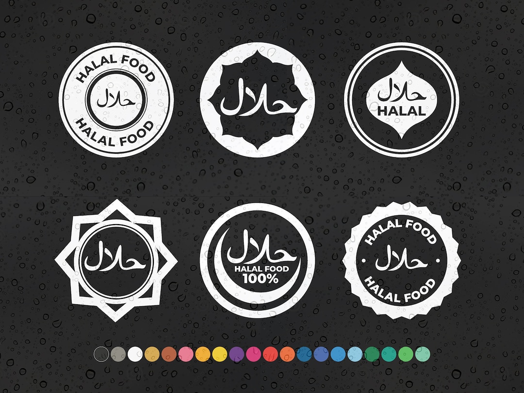 Halal Food Sticker Decal - Arabic Muslim Kitchen Food Shop Window ...