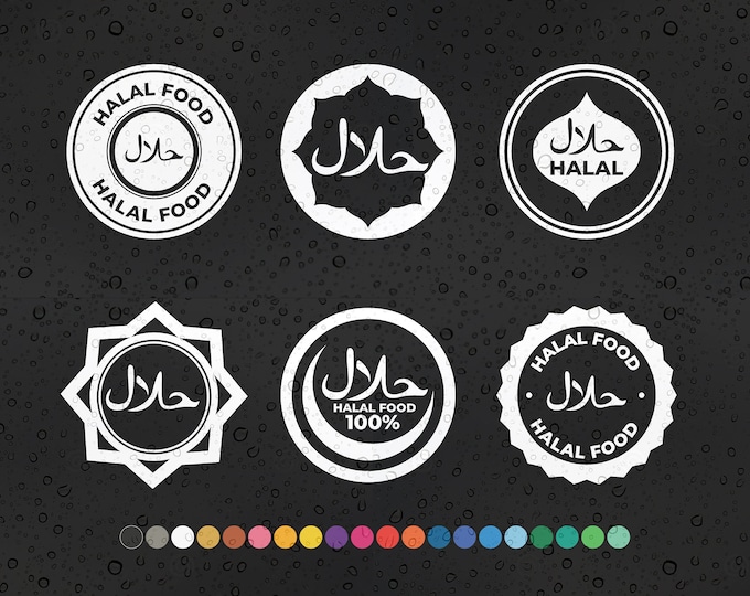 Halal Sign for Restaurants, Halal Wall Stickers, Halal Shop Sign Vinyl ...