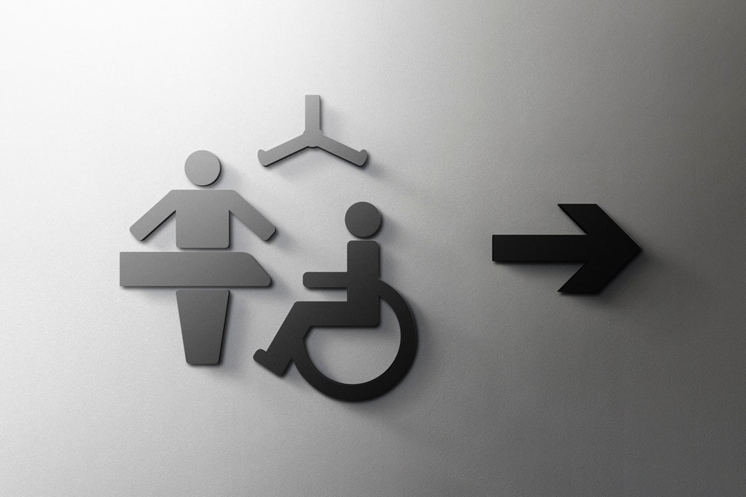 Changing Places Toilet Signage - 3mm Acrylic Restroom, Salon, 3D ...