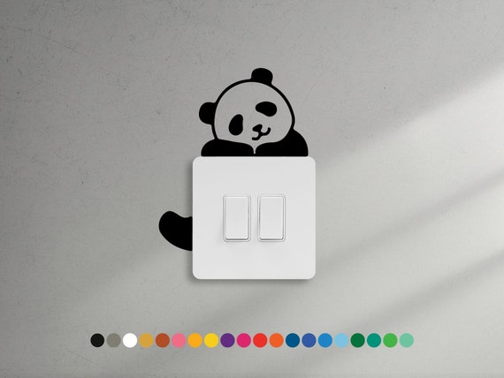 Cute Panda Light Switch Stickers Wall Decor Window Cat - Etsy