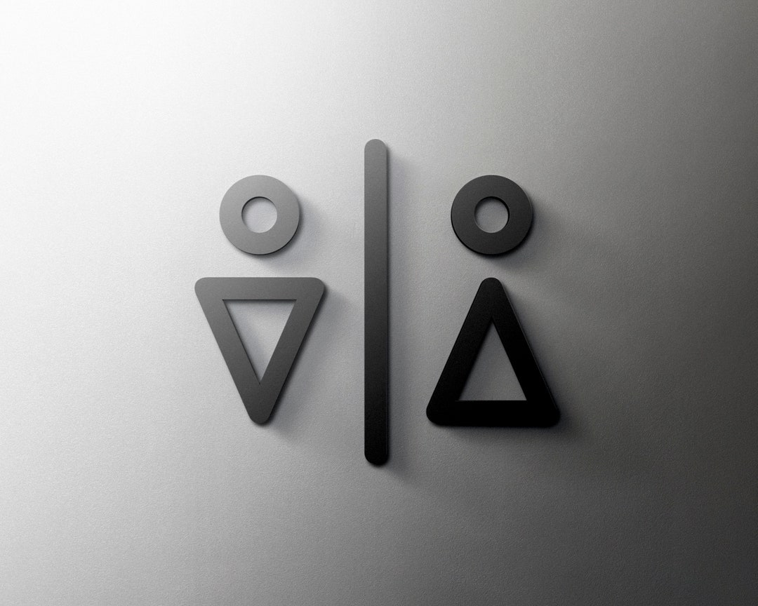 Ladies and Gents Toilet Signs - 3mm Acrylic Restroom, Salon, 3D, Toilet ...