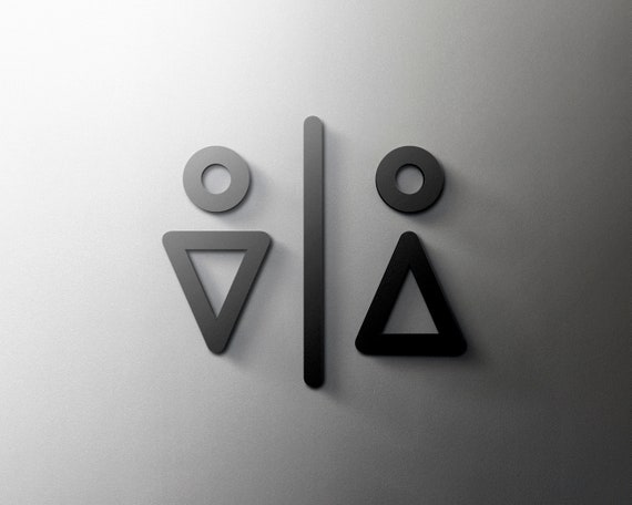 Triangle 3d Bathroom Signs Forbidden Sign With Bathroom Scale. 3D