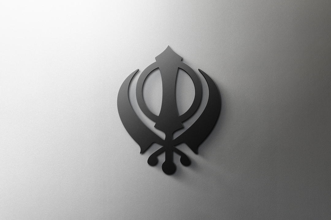 Khanda Icon Sign Symbol - 3mm Acrylic Double-edged Khanda (sword) Sign ...