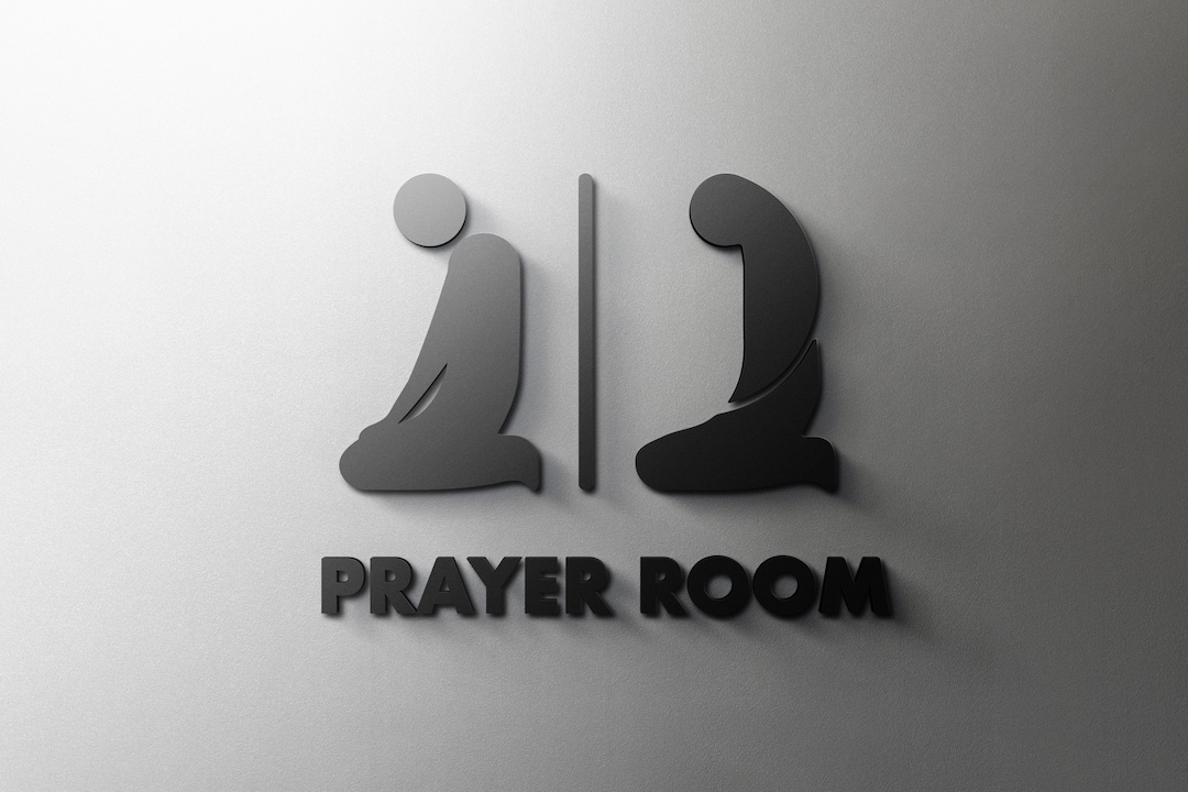 Prayer Room Sign - 3mm Acrylic Islamic Notice Sign, 3D, Toilet, Modern ...