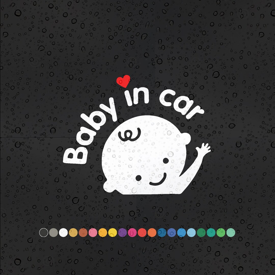 Baby in Car - Sticker Decal Car Window Vinyl Laptop Skateboard Gift ...