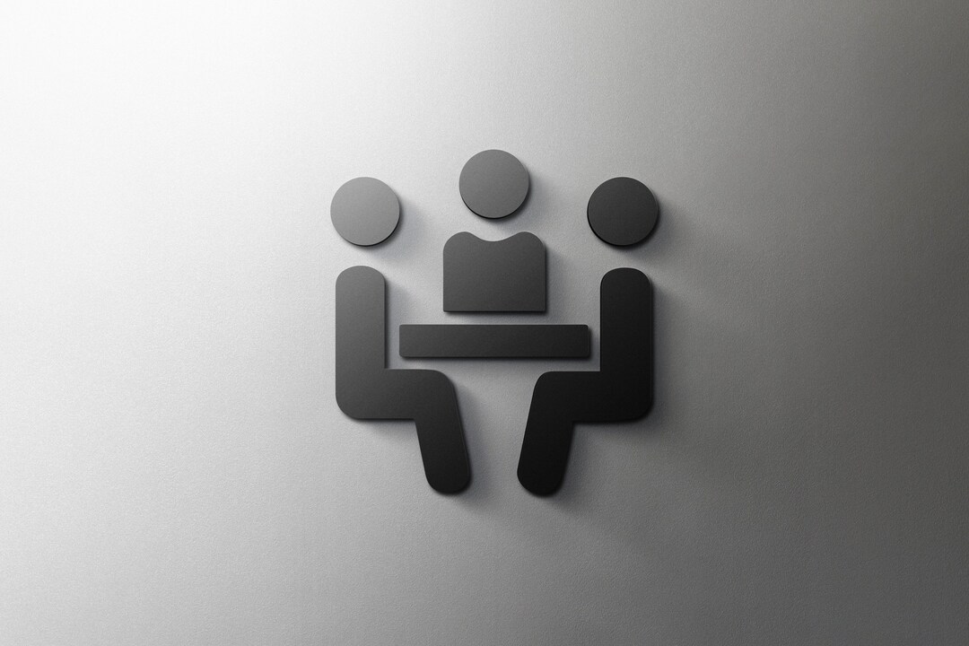 Conference Room Sign Icon Door Wall - 3mm Acrylic, Utilities, 3D ...