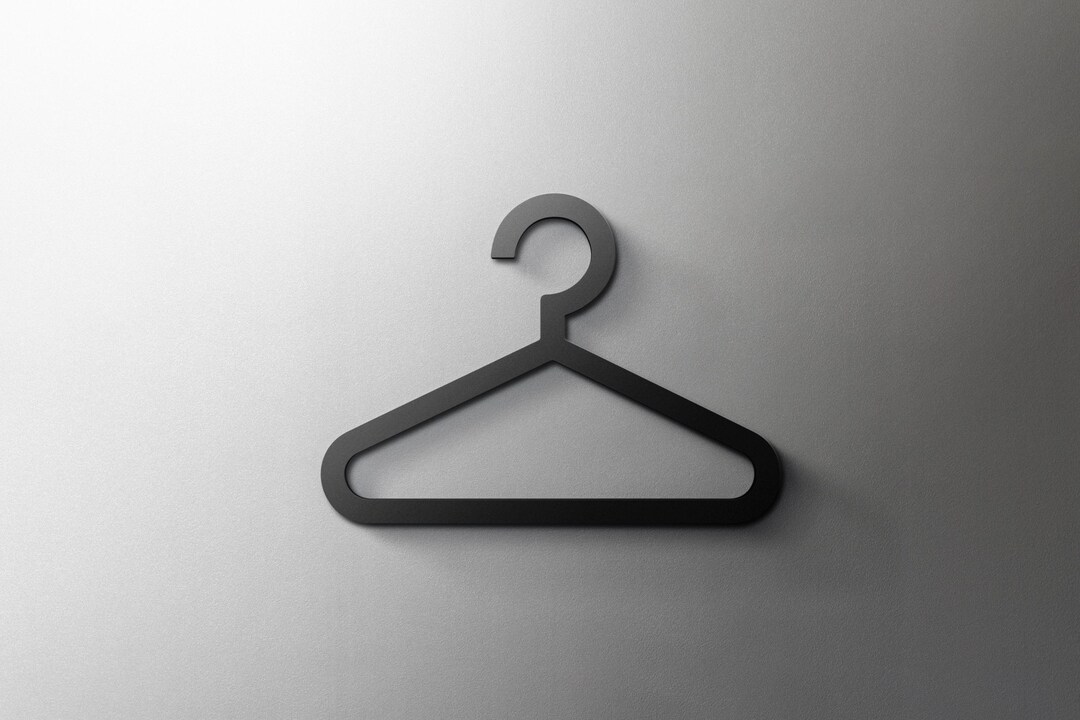 Hanger Cloakroom Sign - Acrylic Restroom, Salon, 3D, Changing, Modern ...