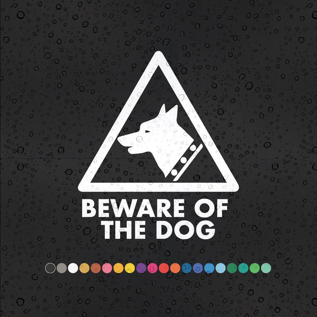 Beware of the Dog - Car Sticker Vinyl Decal Waterproof Accessories ...