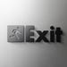 Exit Symbol Sign - 3mm Acrylic Laser-cut, 3D, Home, Studio, Lounge ...
