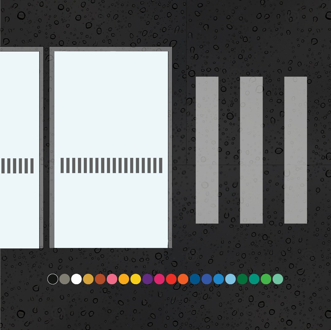 12 X Vinyl Safety Stickers Glazing Manifestation Circle Square Custom ...