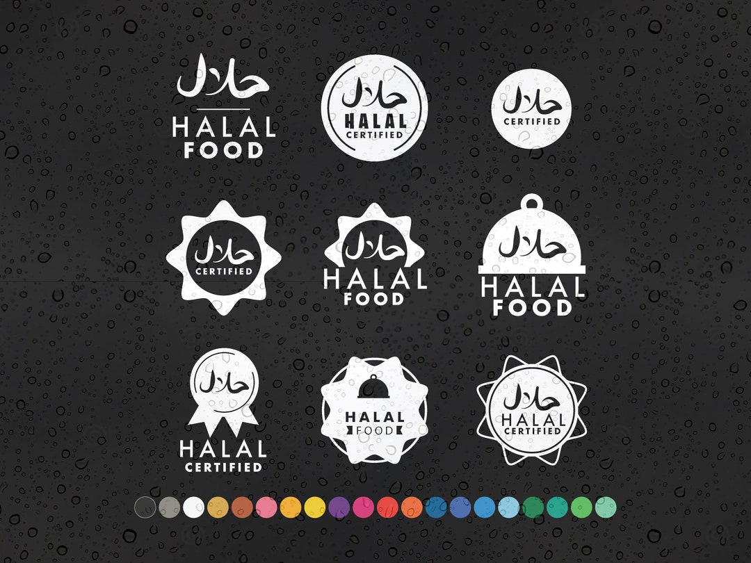 Halal Food Sticker Decal - Arabic Muslim Kitchen Food Shop Window ...