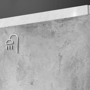 Minimal Shower Sign - Acrylic Restroom, Salon, 3D, Toilet, Modern ...