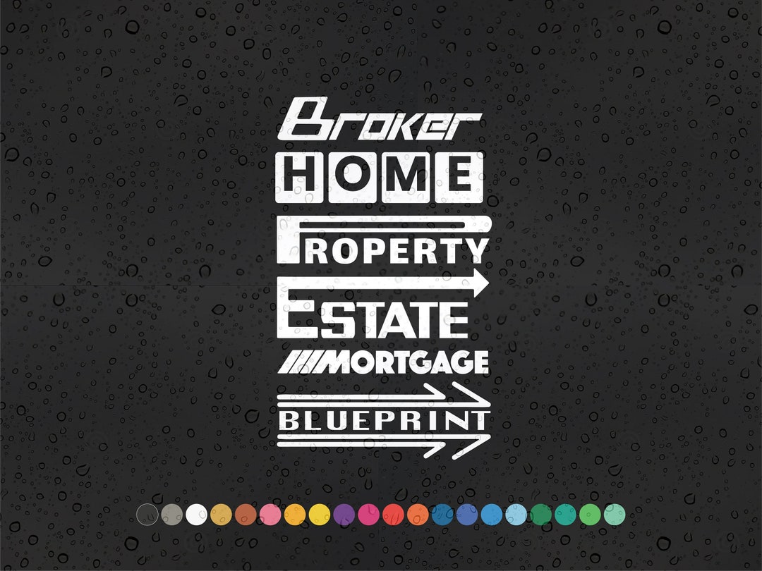 2 X Real Estate List of Sponsors - Sticker Decal Car Window Vinyl ...