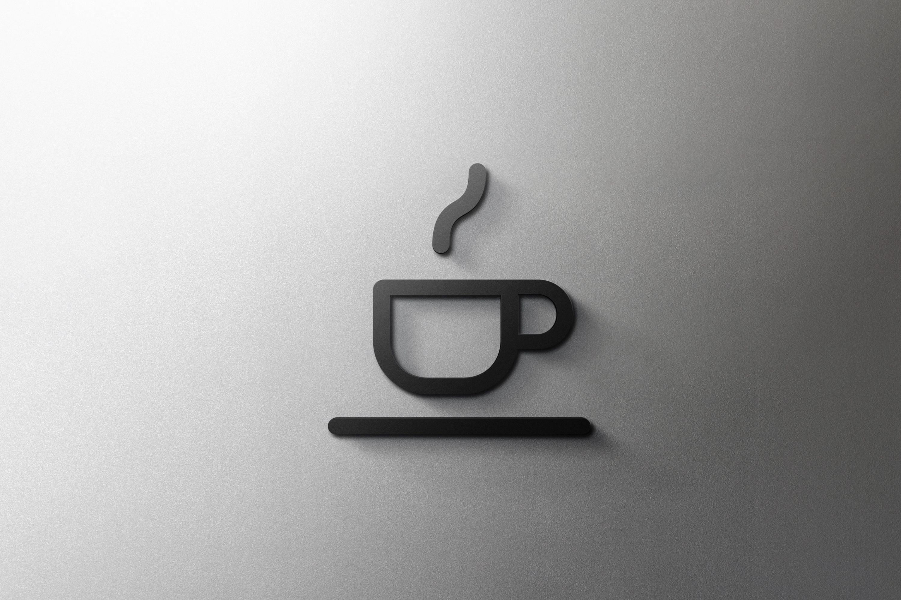 Cafe Restaurant Drink Sign Symbol - 3mm Acrylic Restroom, Cafe ...