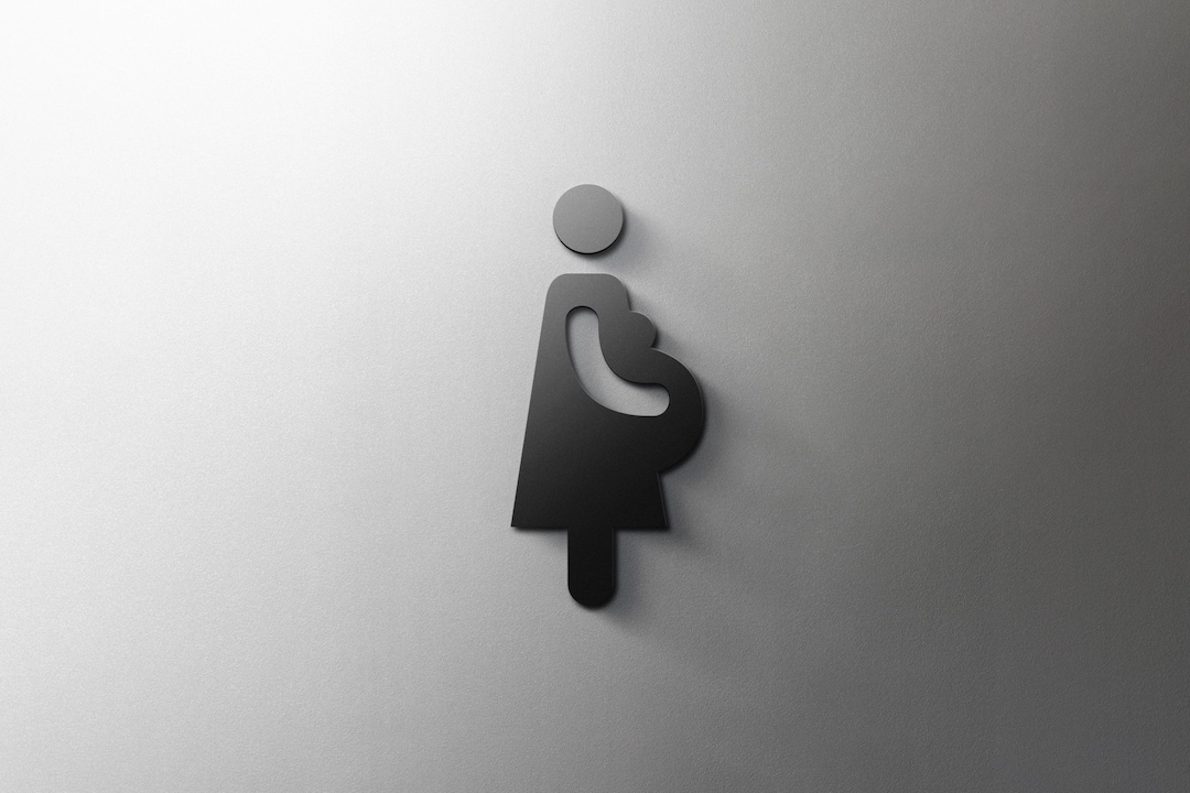Pregnant Sign Icon Pregnancy Symbol - 3mm Acrylic Sign, 3D Wall, Toilet ...