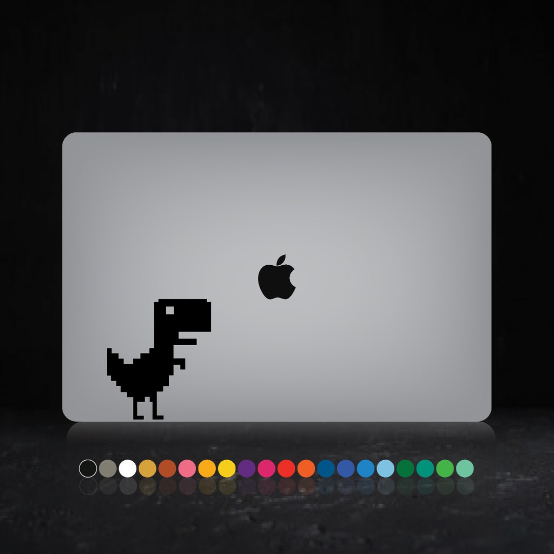 8 Bit Dinosaur - MacBook Laptop PC Decal Sticker Apple Back Sticker Car ...