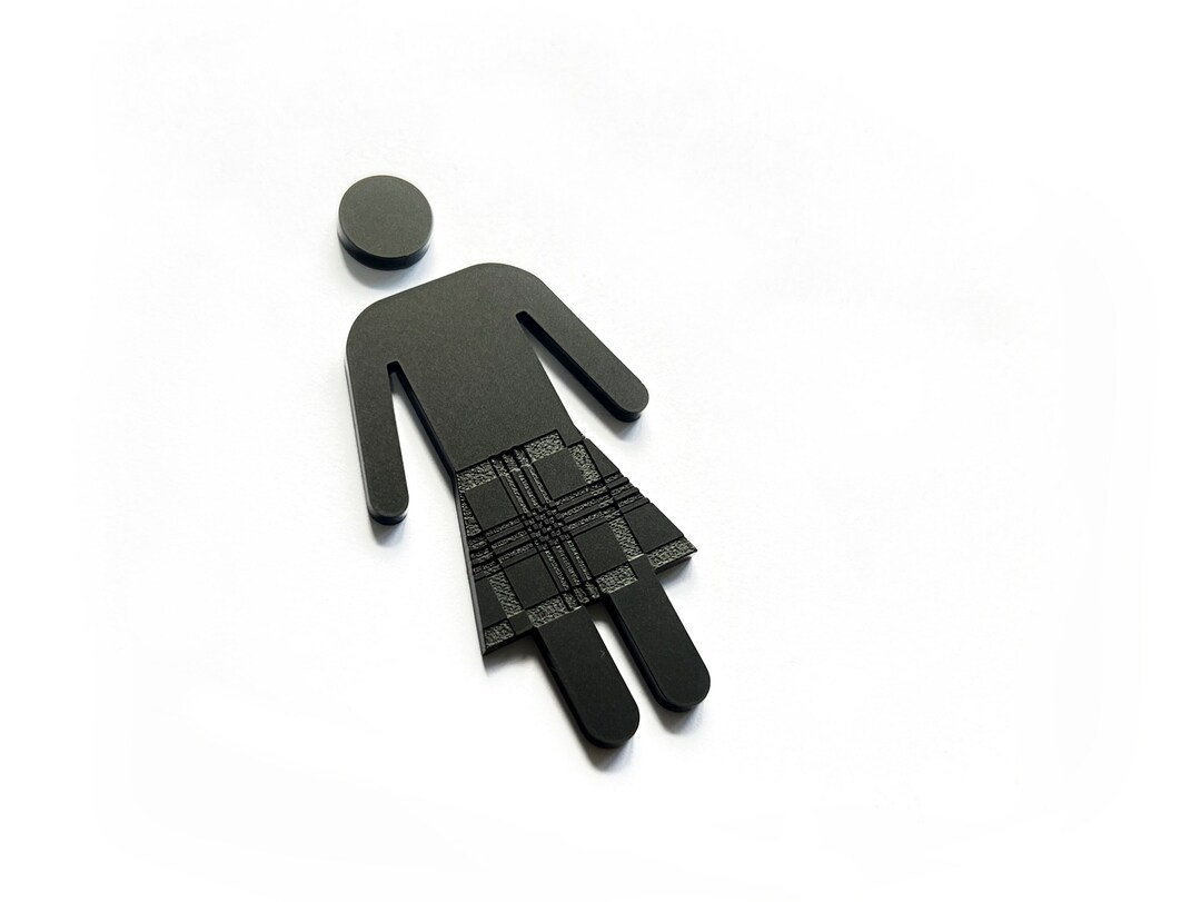 Scotsman With Kilt Bathroom Sign - 3mm Acrylic Restroom, Salon, 3D ...