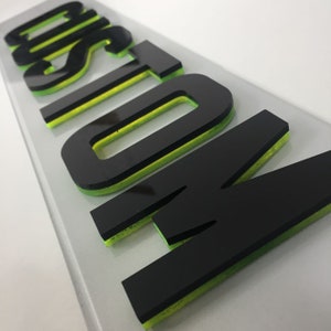 50 Colours of 4D Letters / Numbers for NUMBER PLATE Self Adhesive 3 Mm ...