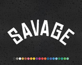 SAVAGE Curved Vinyl Decal Sticker for Rear Window - Etsy