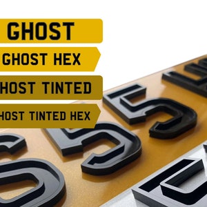 4D Ghost NUMBER PLATE Gloss Black Stylish Car Mod Gift - Etsy