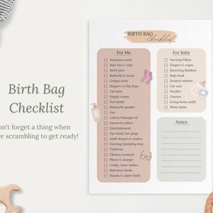 The Ultimate Birth Bundle | Birth Bag Checklist, Birth Plan Template ...