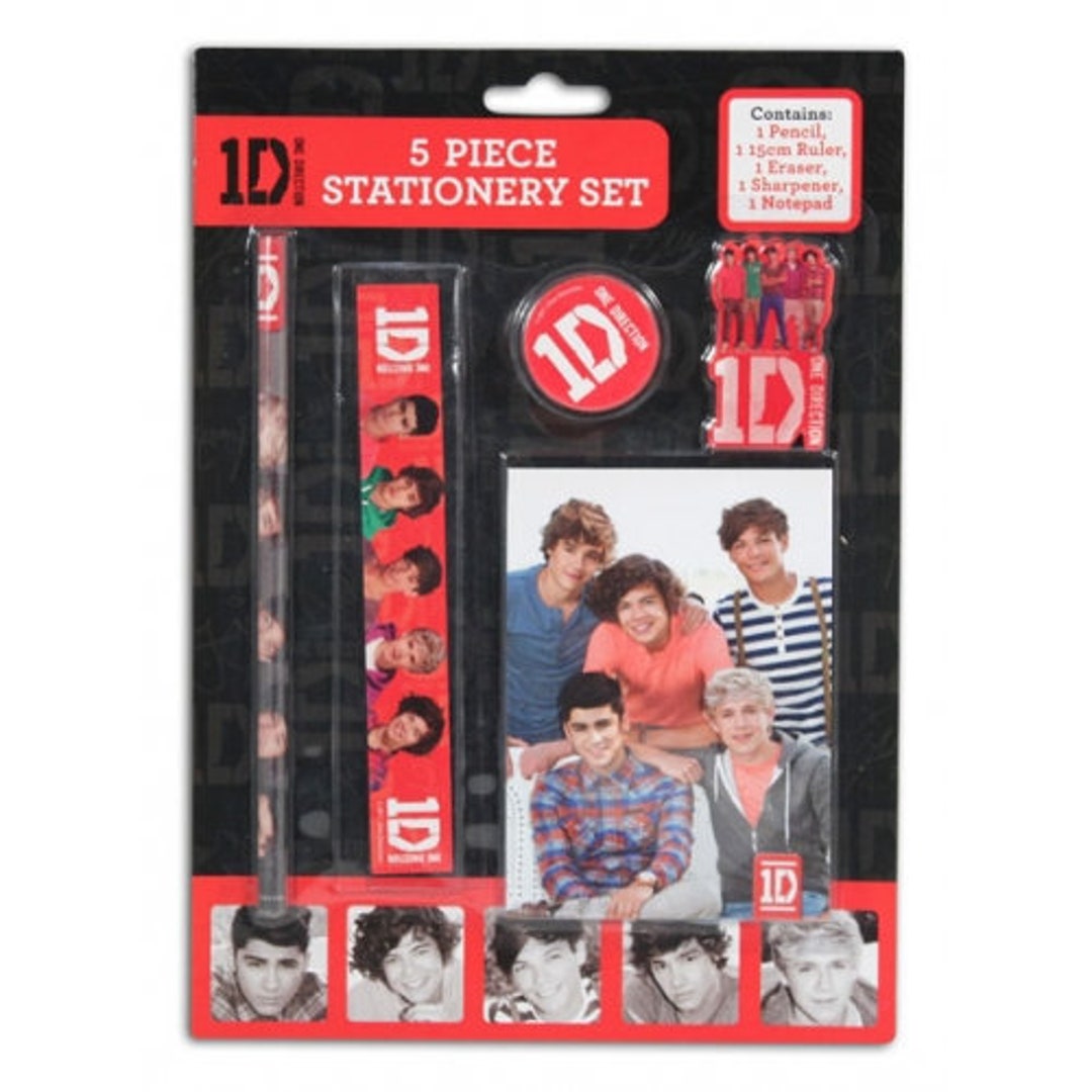 One Direction 5 Piece Stationery Set stationary, 5pc, 1D - Etsy