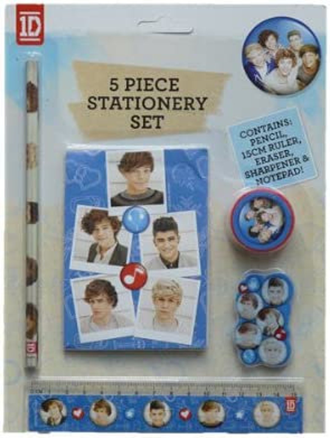 One Direction 5 Piece Stationery Set (stationary, 5pc, 1D) - Etsy