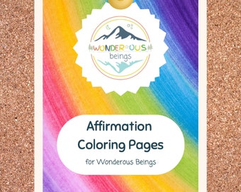 Affirmation Beauty Coloring Pages. - Etsy