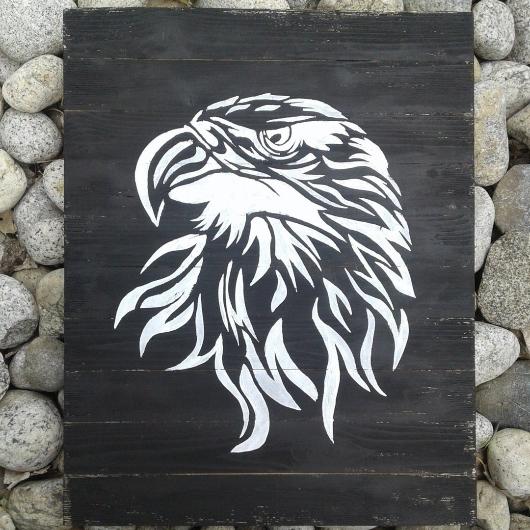 Eagle Gaze Stencil Stern American DIY Template - Etsy