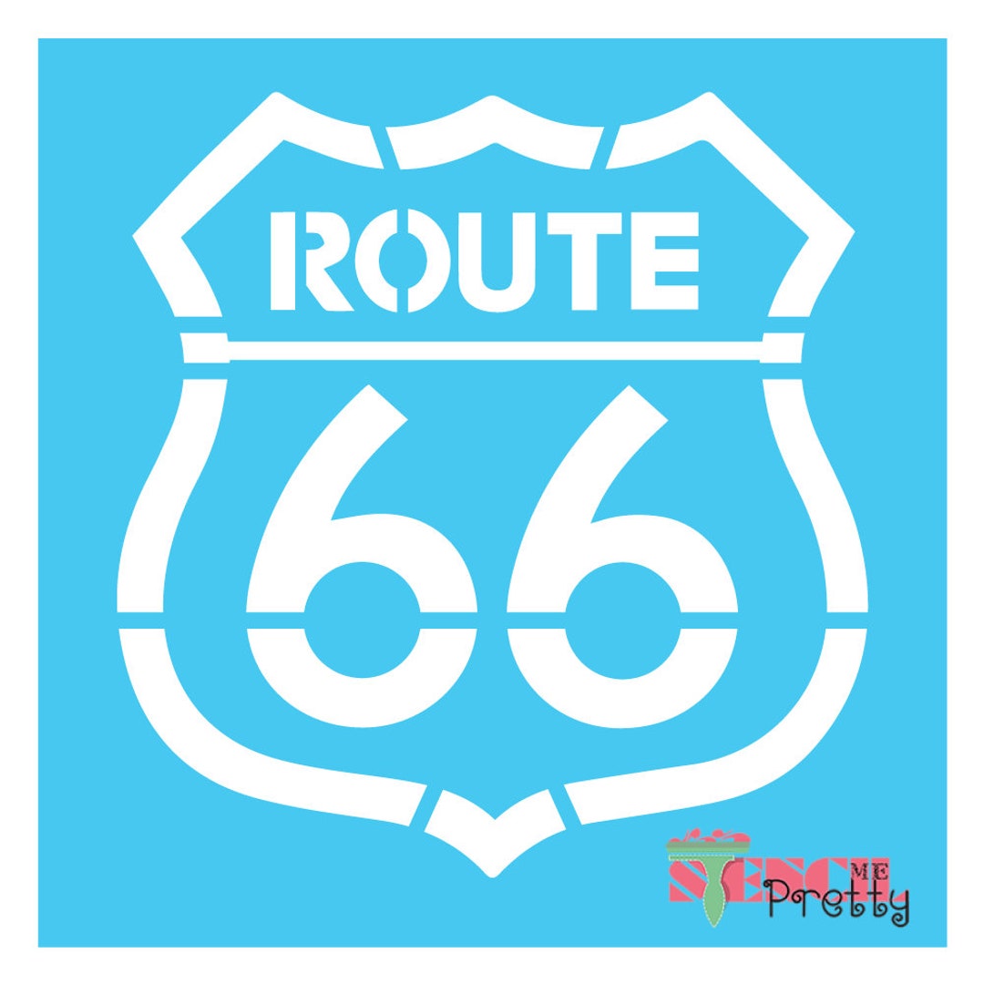 Route 66 Highway Sign Stencil for DIY Vintage Look - Etsy