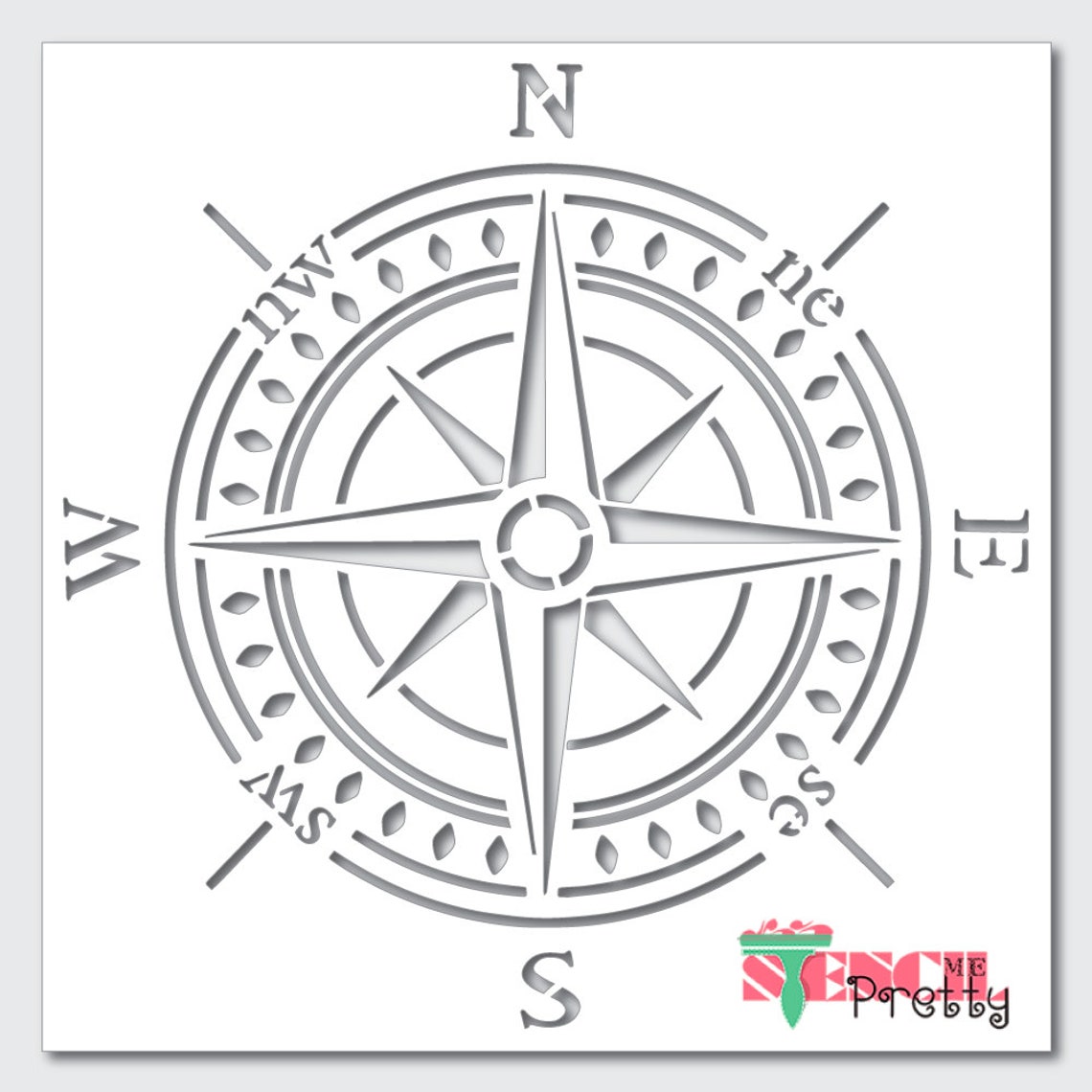 Vintage Marina Compass Stencil - Etsy