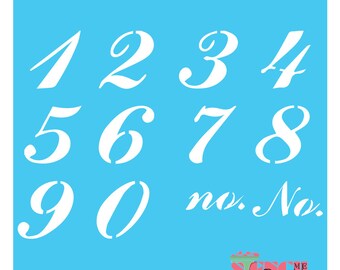 French Script Numbers - Etsy
