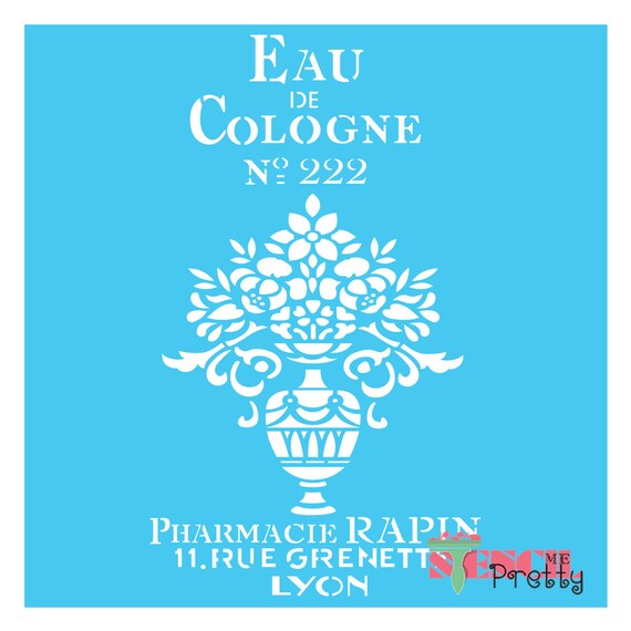 French EAU DE COLOGNE Stencil - Etsy
