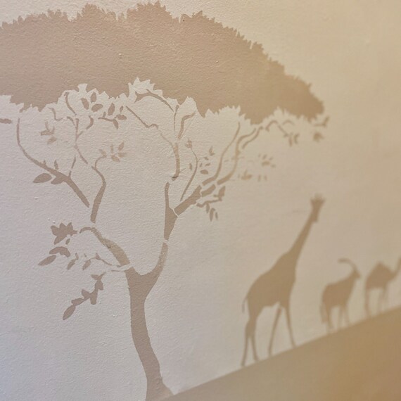 African Savanna Tree Stencil - Etsy