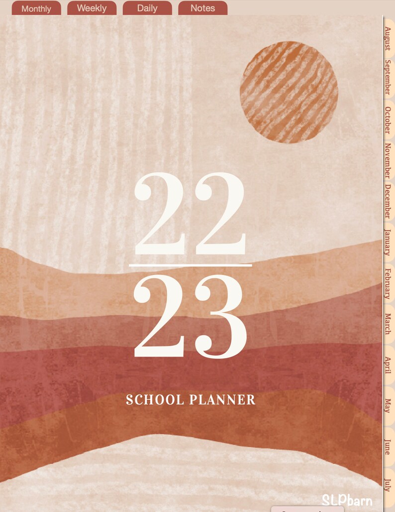 2022/2023 Neutral School Year Digital Planner Goodnotes - Etsy