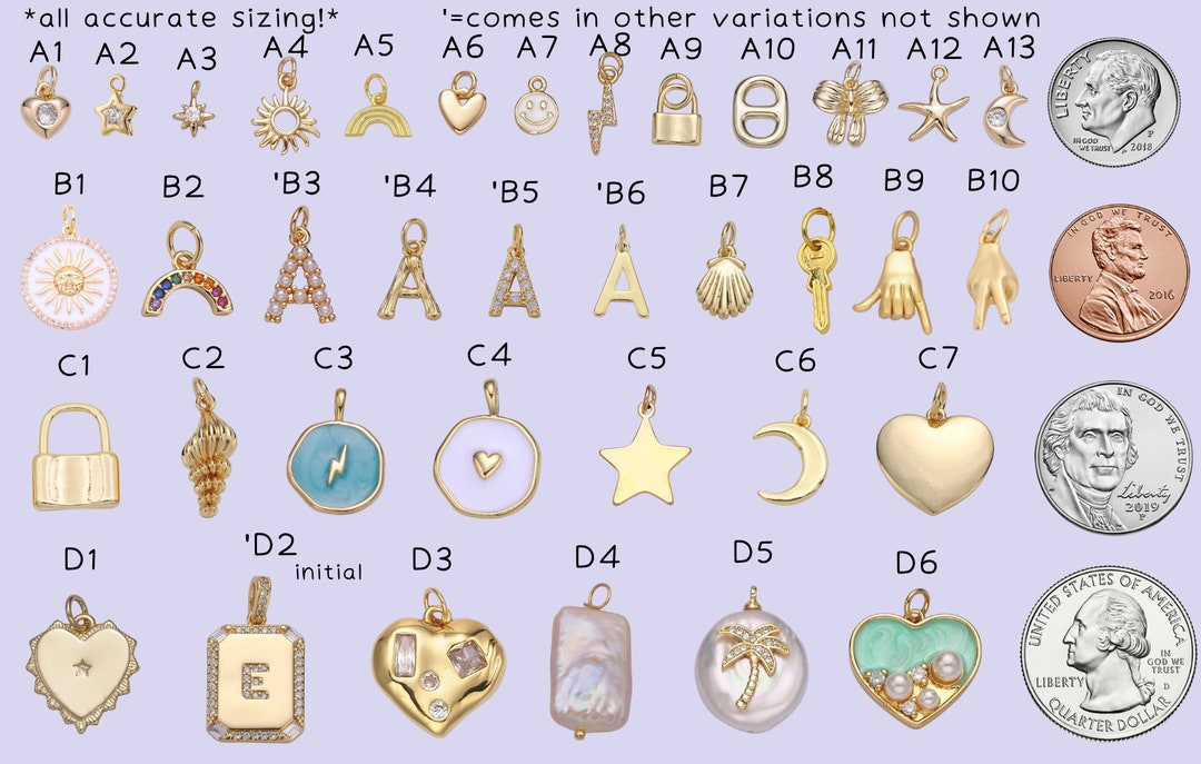 Gold Filled Charms Waterproof & Tarnish Free - Etsy