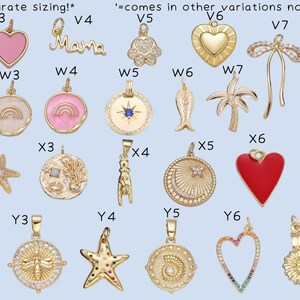 Custom Charm Necklace, Gold Filled, Waterproof & Tarnish Free, Build ...