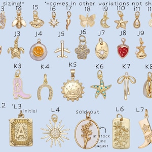 Gold Filled Charms Waterproof & Tarnish Free, Just Charms - Etsy
