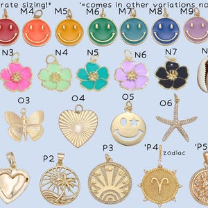 Custom Charm Necklace, Gold Filled, Waterproof and Tarnish Free, Build ...
