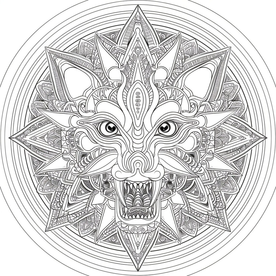 6 Mandala Coloring Pages. Dragons, Fairytales, and More. Coloring Pages ...