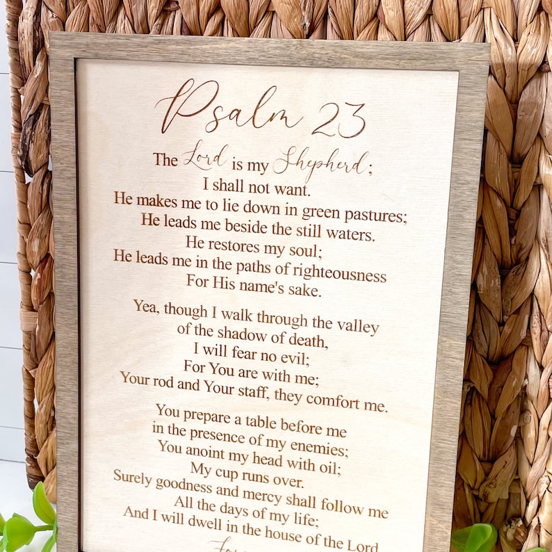 Psalm 23 Sign SVG, Digital Download, the Lord is My Shepherd, Christian ...