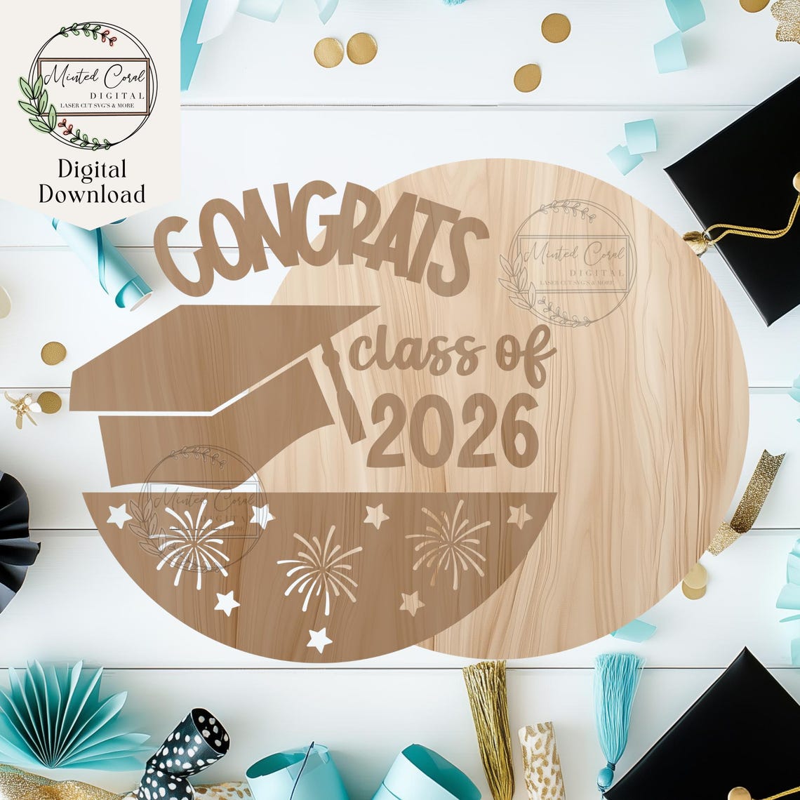 Graduation Sign SVG, Digital Download, Class of 2026 Door Hanger, Grad ...