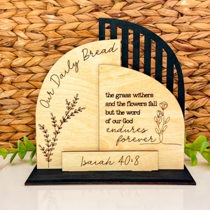 Daily Scripture Interchangeable Plate, Isaiah 40:8, Word of God Endures ...